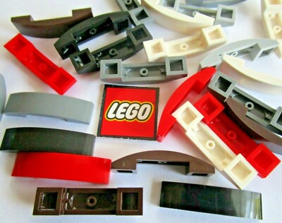 LEGO Slope Curved 4x1 Double / 1x4 Plate with Bow (x8) Colour Design ...