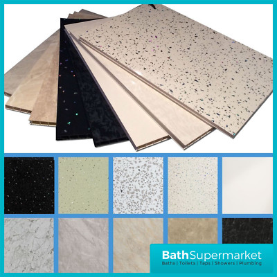 4 Pack UPVC Bathroom Shower Wall Cladding Panels Waterproof Shower ...