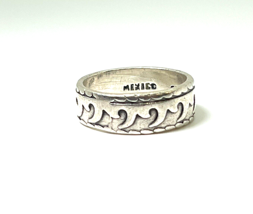 Taxco Sterling Silver .925 Vintage Wave Ring Sz 9 | eBay.de