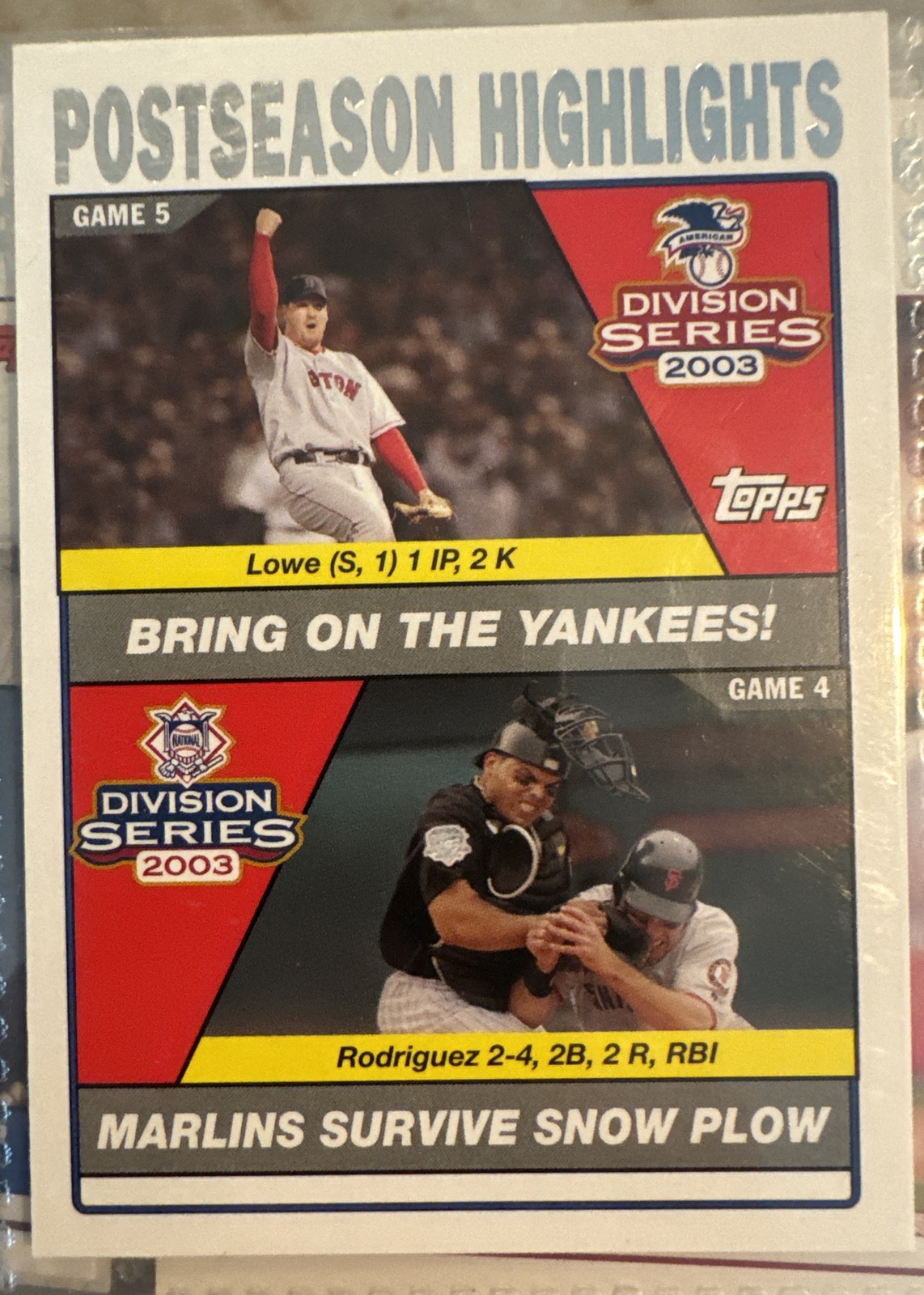 Topps 2004 POSTSEASON HIGHLIGHTS Baseball Card - YOU Pick - Complete ...