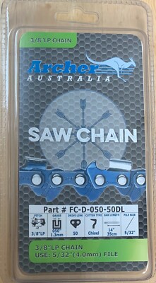 14" Archer Chainsaw Chain FULL CHISEL 3/8LP-050-50DL fits Stihl | eBay
