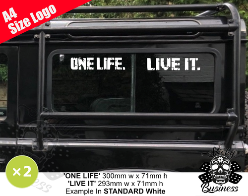 Landrover stickers xTwo ONE LIFE LIVE IT sticker Trophy 4x4 off road 33 ...