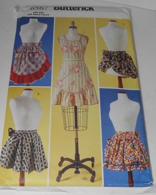 Butterick 6567 Vintage Style Aprons Sewing Pattern 4 Designs for sale ...