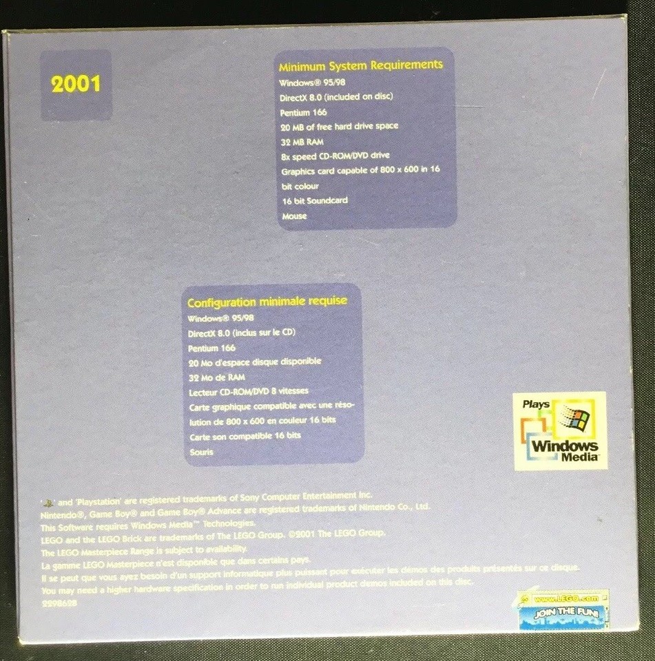 LEGO Software - CD-ROM 2001 Demo CD - IB2G-ISXDEMO - Windows PC - Promo ...