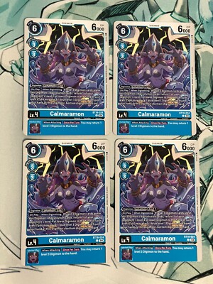 4x Calmaramon BT18-024 C (Playset) Digimon Release Special Booster 2.0 ...