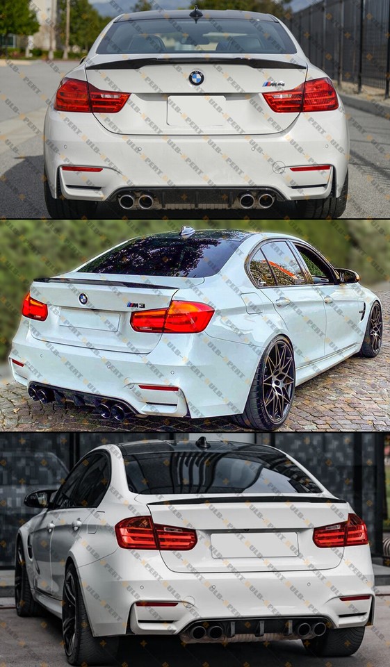 FOR 2015-19 BMW F80 M3 F82 M4 ADD-ON MP STYLE CARBON FIBER REAR BUMPER ...