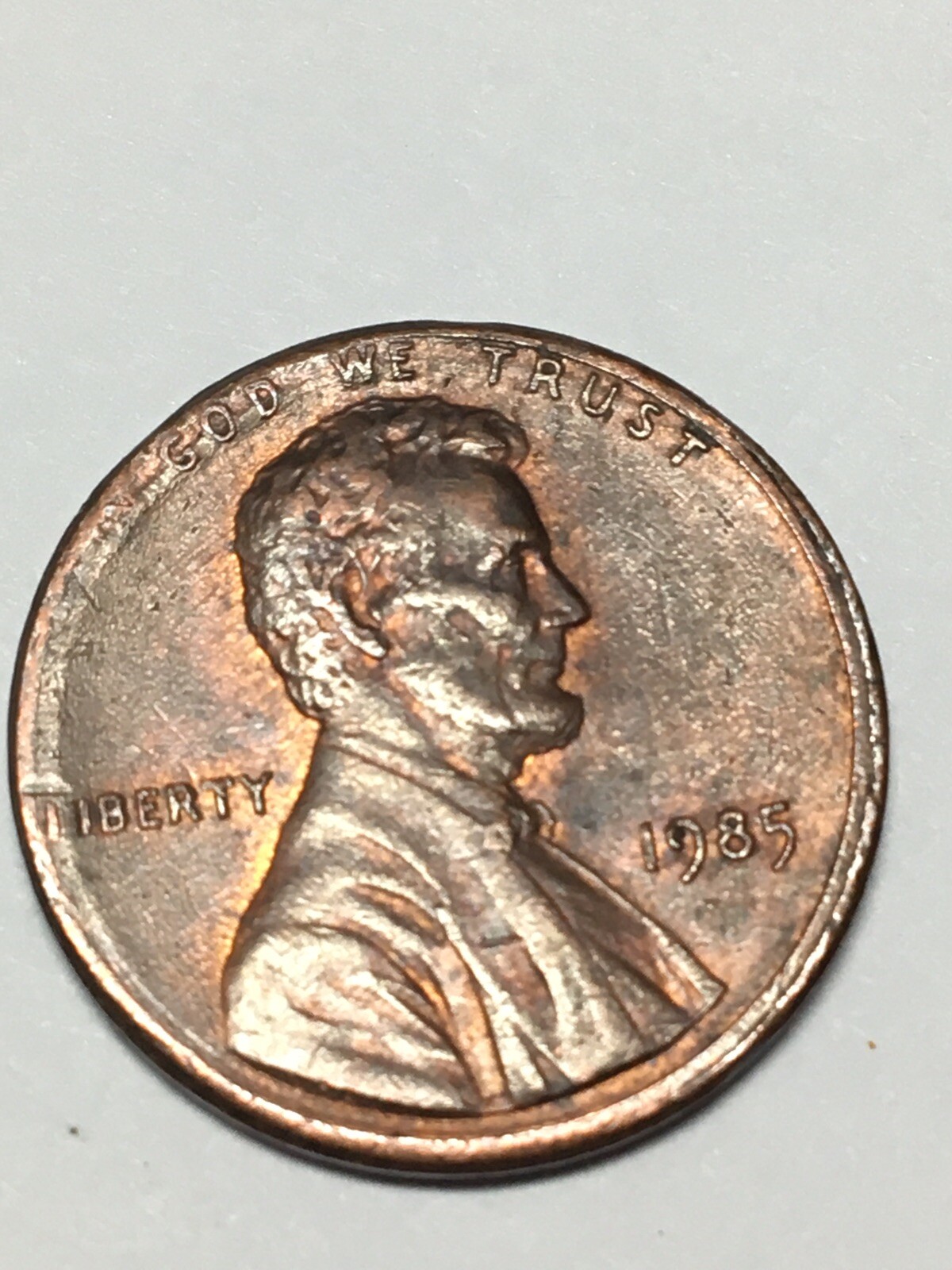 1985 Penny No Mint Mark And Off-center strike rare and very collectible ...