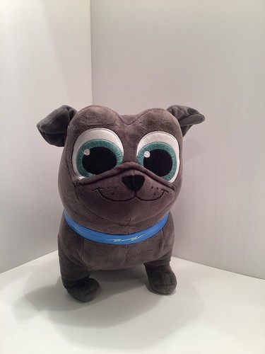 Disney Store Bingo Puppy Dog Pals Pug dog 10" Grey Plush Toy Stuffed ...