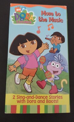 Dora the Explorer VHS Tape Move To The Music Nick Jr. Nickelodeon | eBay