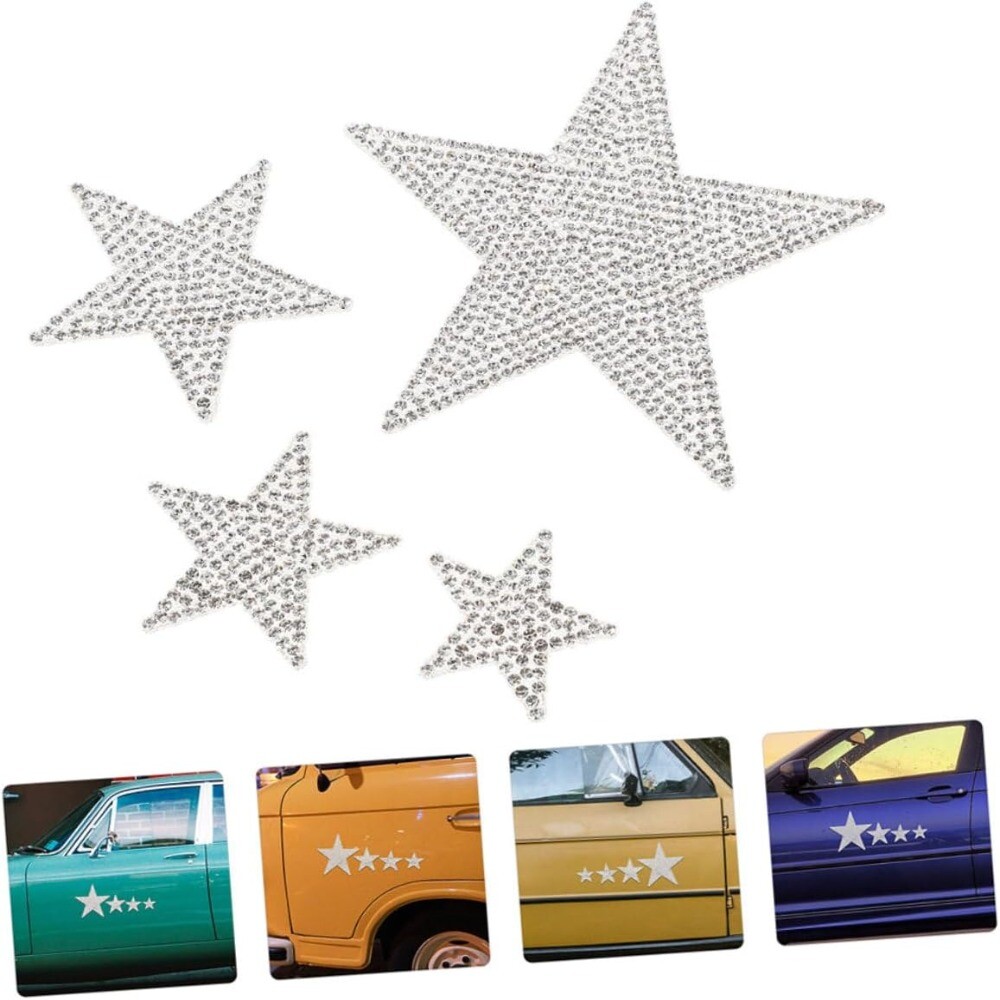4PCS 4size Five-pointed Star Car Decals for Car Interior&Exterior ...