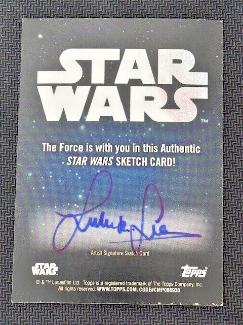 2024 Star Wars Galaxy Sketch 1/1 Base Ahsoka Tano SSP Artist Luke ...