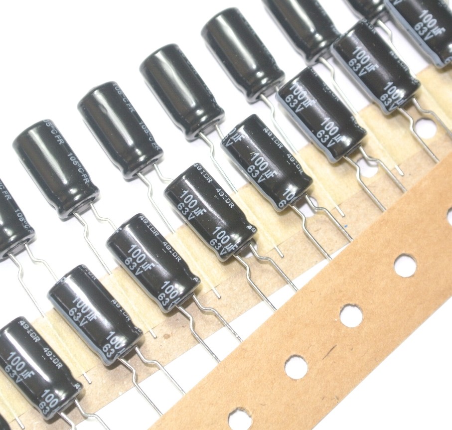 100uF 63V 105' Low ESR 8x15mm Panasonic FR EEUFR1J101LB Aluminum ...