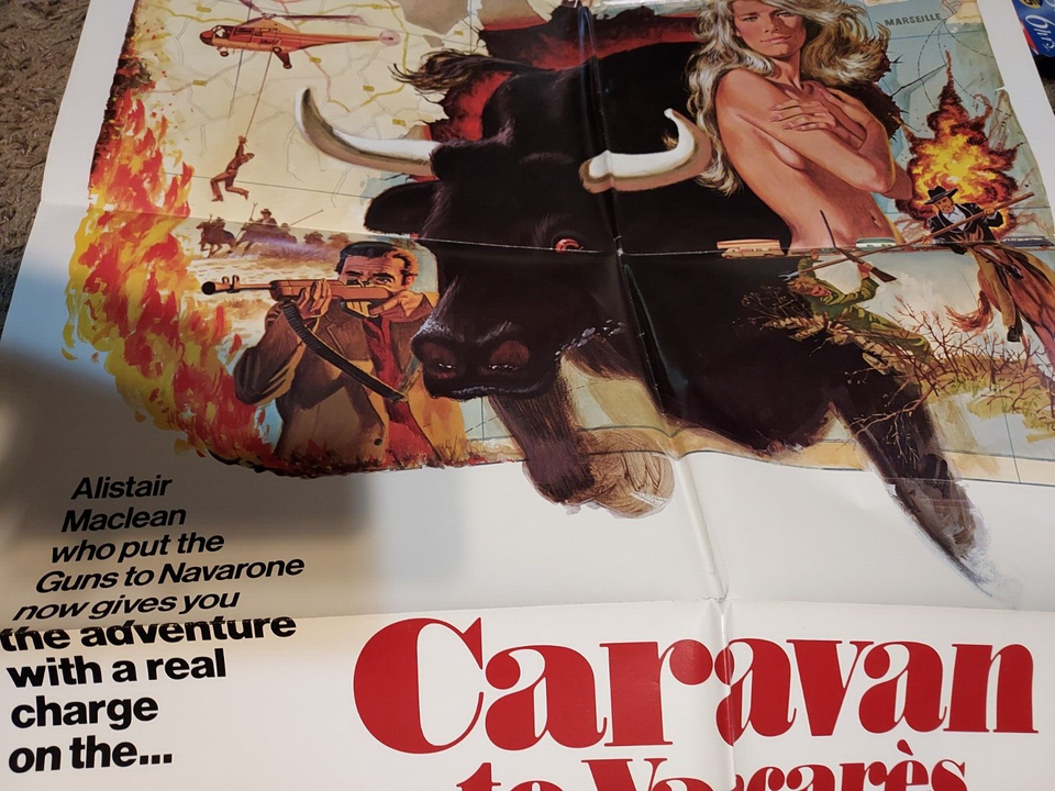 1975 CARAVAN TO VACCARES vintage movie poster Charlotte Rampling Michel ...