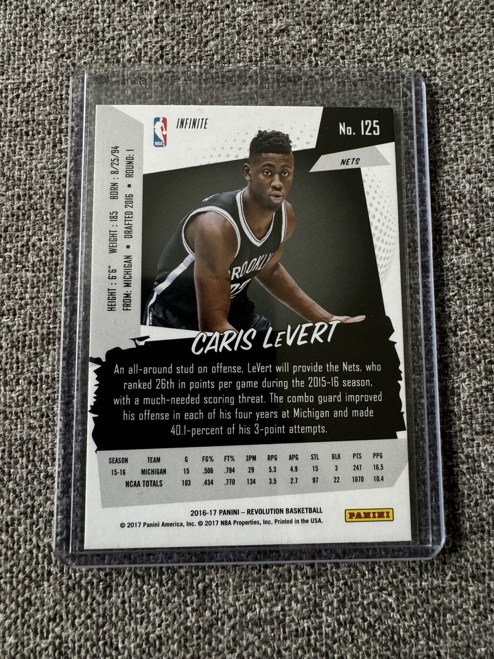 2016-17 Panini Revolution Caris Levert Infinite Rookie #125 | eBay