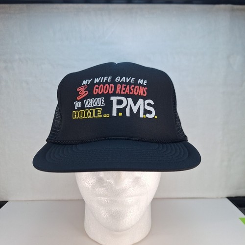 Vintage Funny Saying Trucker Hat Cap Mesh Snapback Blue "3 Good Reasons ...