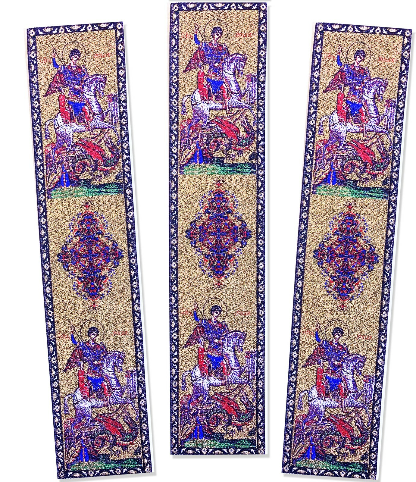 Saint George Byzantine Icon Tapestry Bookmarks Book Marker 9 1/4 Inch ...