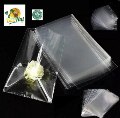 3x4 to 14x20 Clear Polypropylene Cello Lay flat Plastic Poly Bags 1.5 ...