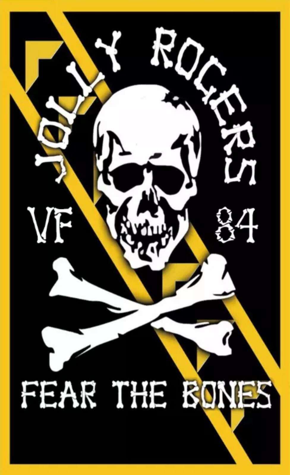 USN VF-84 Jolly Rogers "Fear The Bones" 3x5 ft Single-Sided Flag Banner | eBay