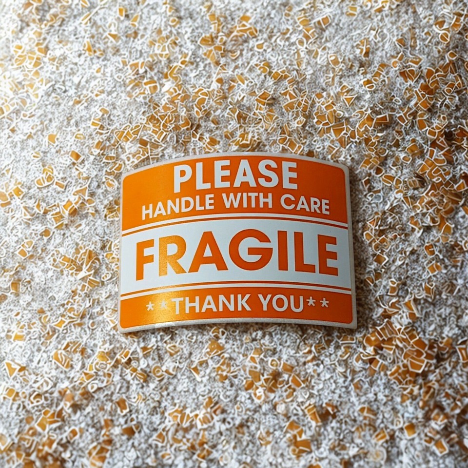 Large Fragile - Postage and Packing Stickers - Handle with Care - 3inch ...