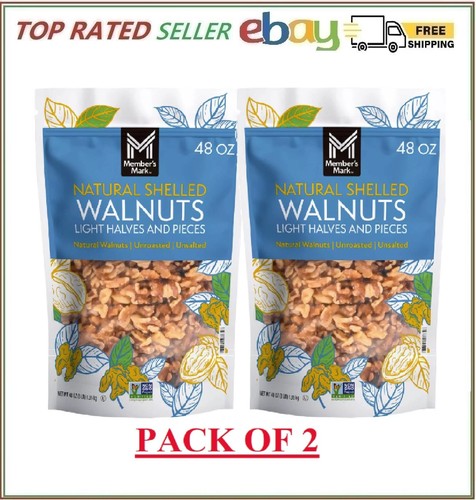 PACK OF 2 - Member'S Mark Natural Shelled Walnuts - Each 3 Lbs - FREE ...