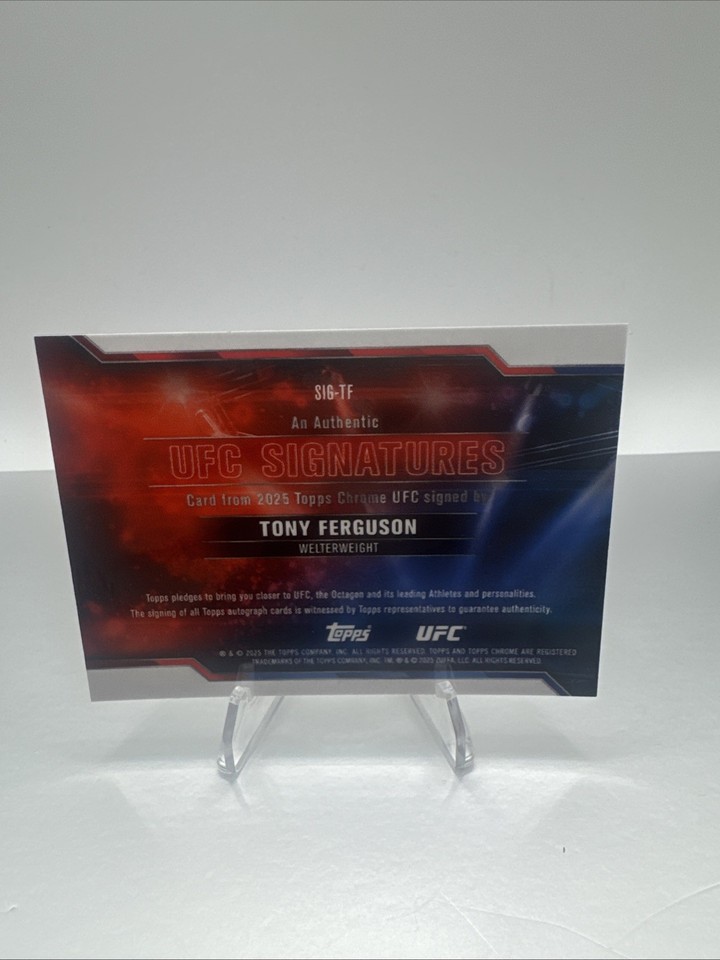 TONY FERGUSON Auto UFC Signatures 2025 Topps Chrome UFC SIG-TF | eBay