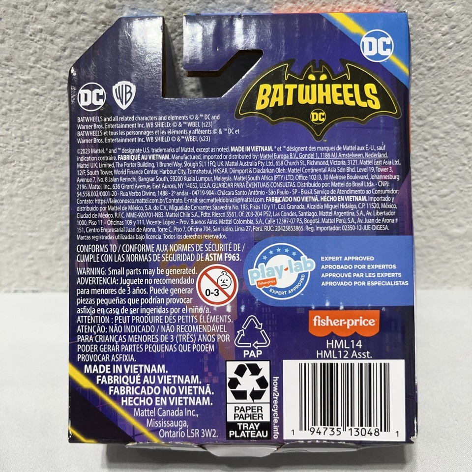 Fisher-price Batwheels 1:55 Scale Toy Cars PRANK THE JOKER VAN Metal ...