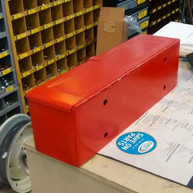UNIVERSAL TRACTOR TOOL BOX RED | eBay