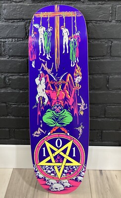 2016 NEW NATAS KAUPAS 101 DEVIL WORSHIP Satan Neon Limited Skateboard ...