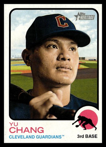 2022 Topps Heritage #400 Yu Chang Cleveland Guardians Baseball Card | eBay