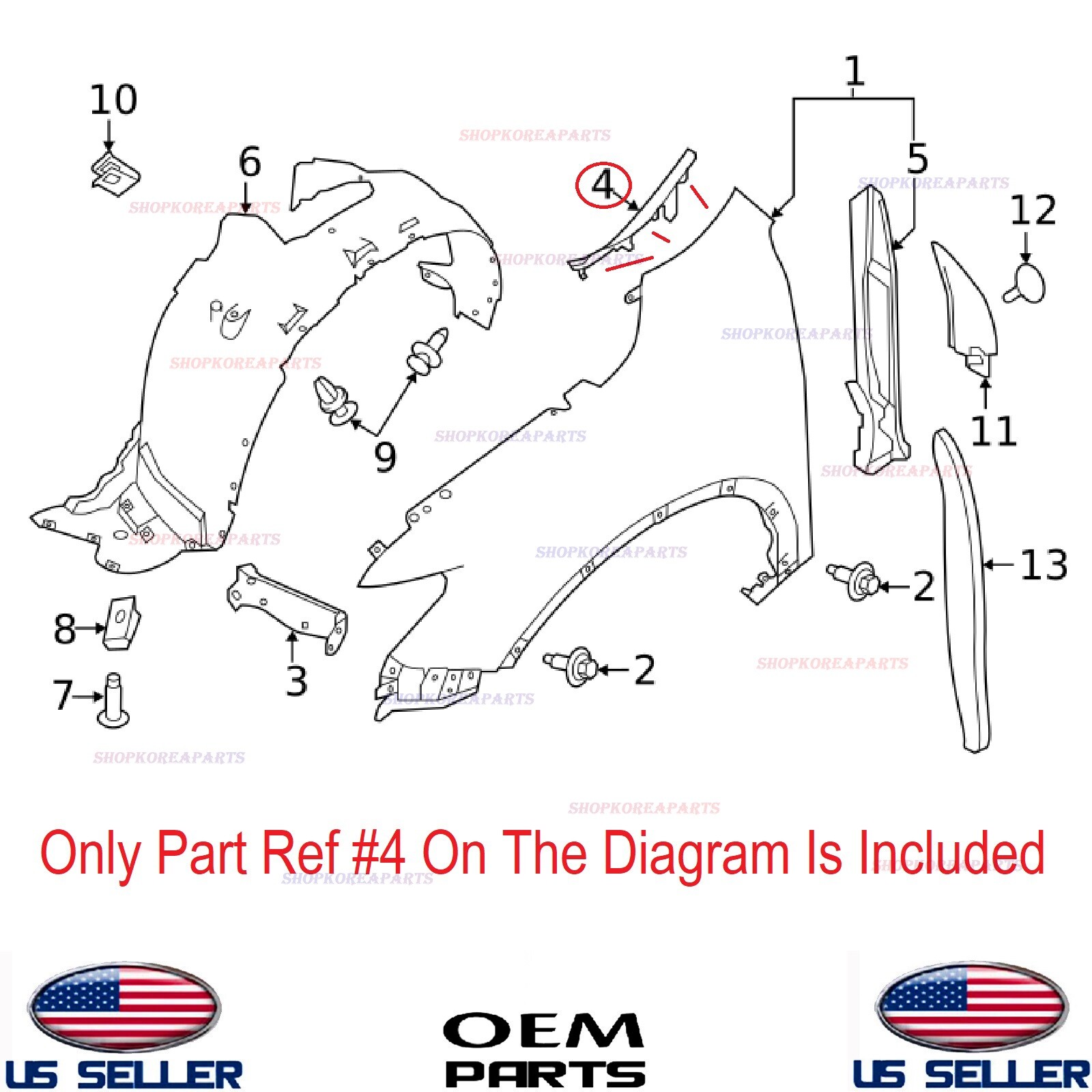 Nissan OEM 14-16 Rogue Fender-filler Cover Right 668944CL0A for sale ...