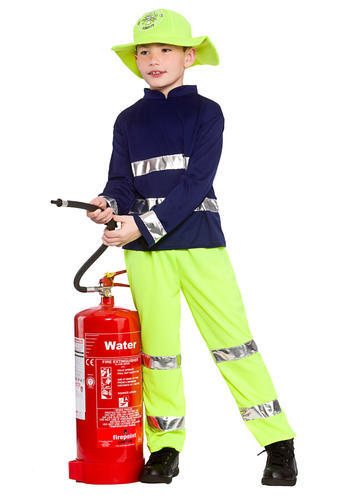 Fireman Rescue Boys Fancy Dress Fire Fighter Brigade Uniform Kids ...