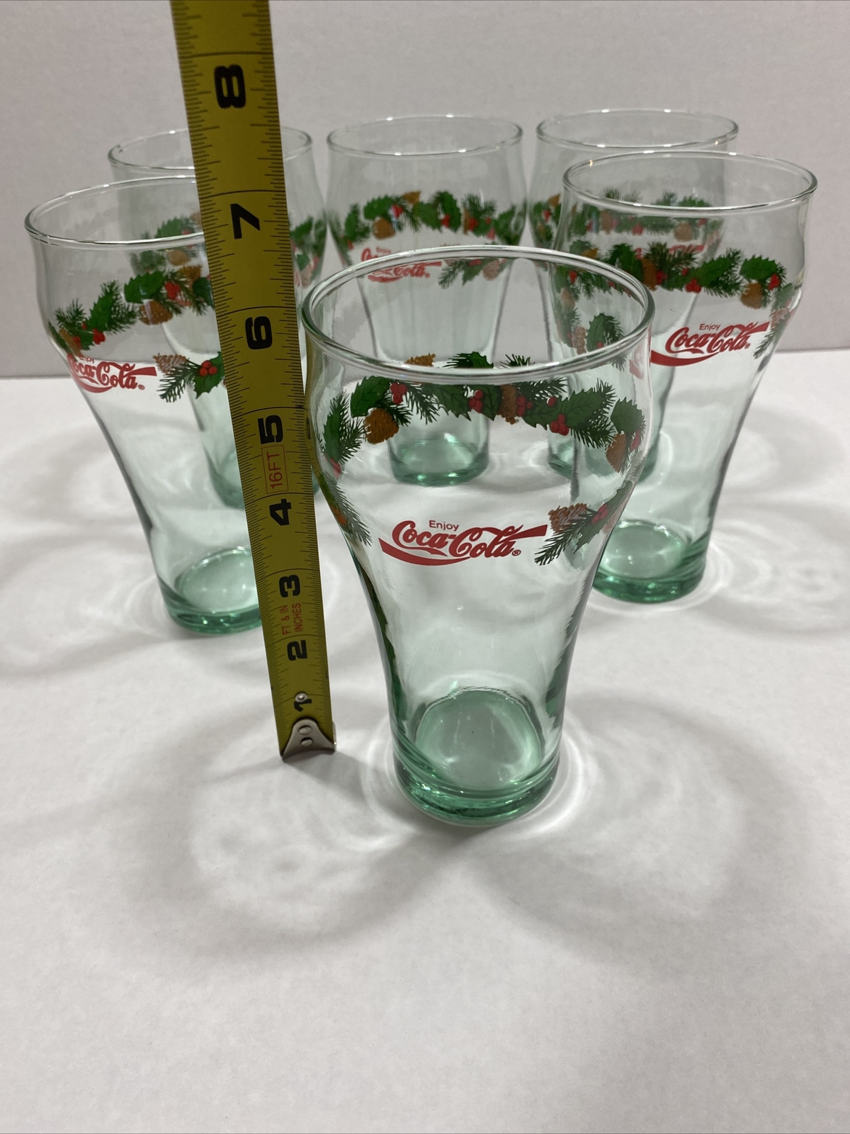 VNTG Retro 6 Coca-Cola Holiday Christmas Drinking Glasses 16 Oz | eBay