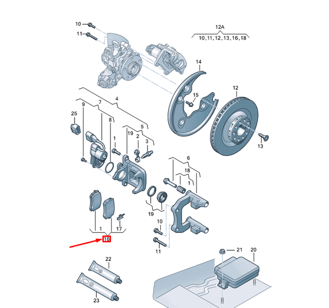 AUDI A4 A5 Q5 Quattro Rear Brake Pads Set 300X12MM Discs - 8K0698451A ...