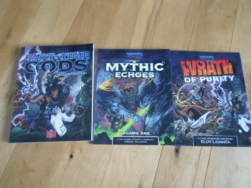 Part-Time Gods, Mythic Echoes + Wrath of Purity Softback RPG Set (NEW ...