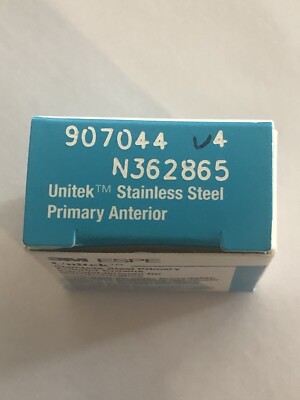3M ESPE 907044 Unitek Stainless Steel Primary Anterior Crowns 4 Upper ...