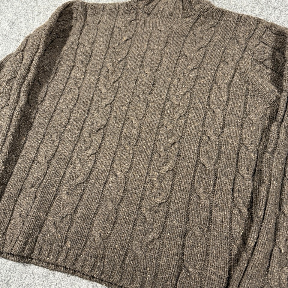Vintage American Eagle Sweater Donegal Cable Knit Lambs wool Mens XL ...