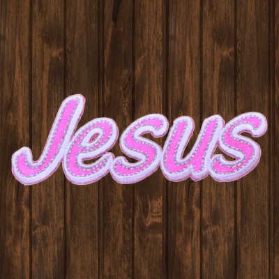 Jesus, Pink Embroidered Patch — Iron On | eBay
