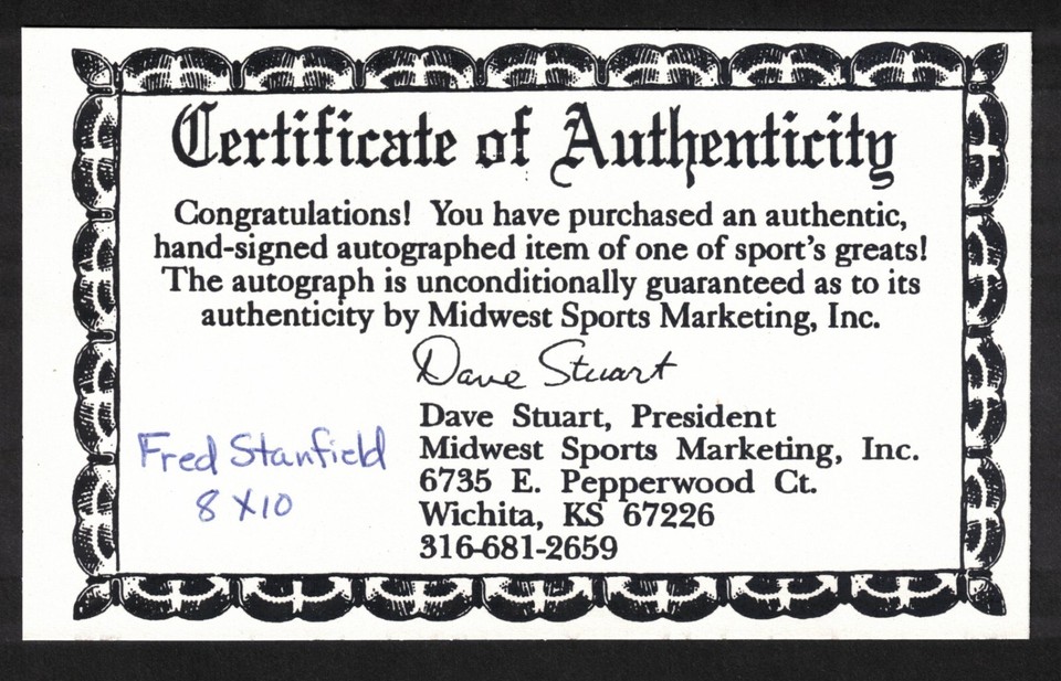 Boston Bruins Fred Stanfield Signed 8x10 Photo, COA | eBay