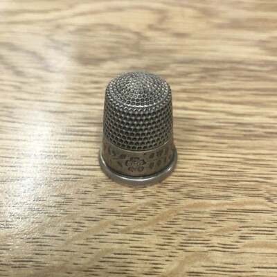 VINTAGE Sterling Silver Flower Design Thimble | eBay