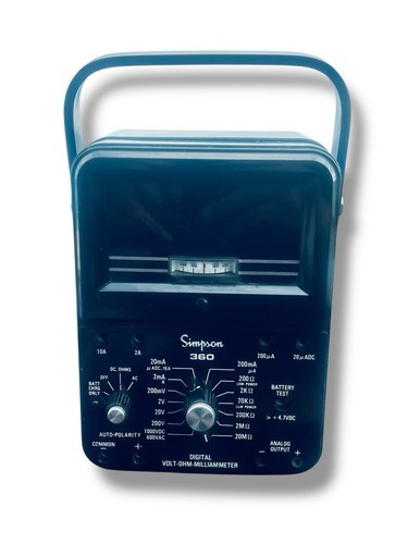 Vintage SIMPSON Model 360-2 Run II SERIES Volt Ohm Ammeter VOM ...