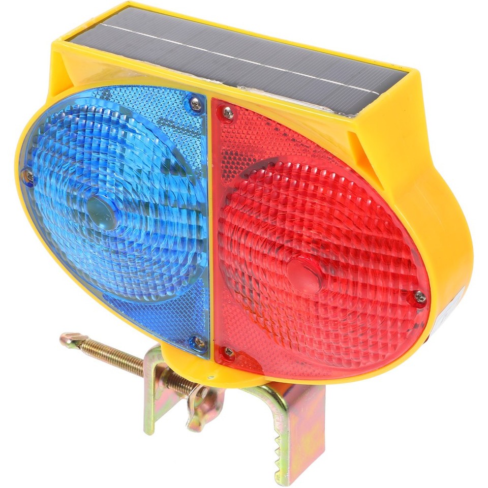 Plastic Solar Barricade Warning Light Outdoor Traffic Flashing Signal ...