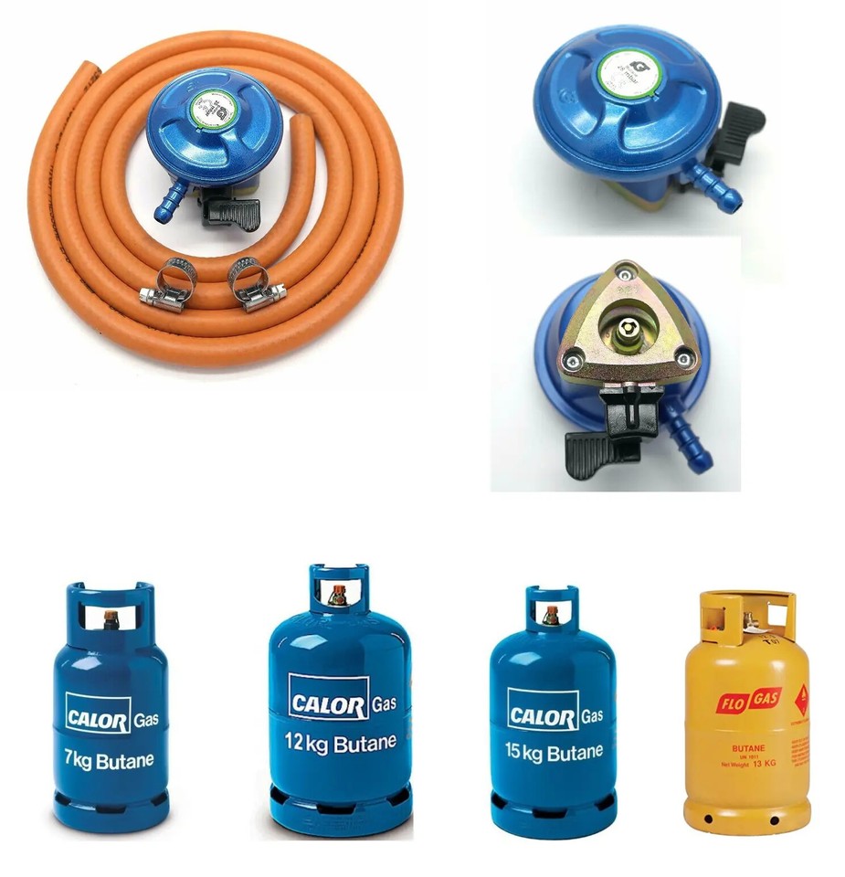 Propane Butane Gas Regulator Screw on clip on LPG gas Cylinder Calor ...