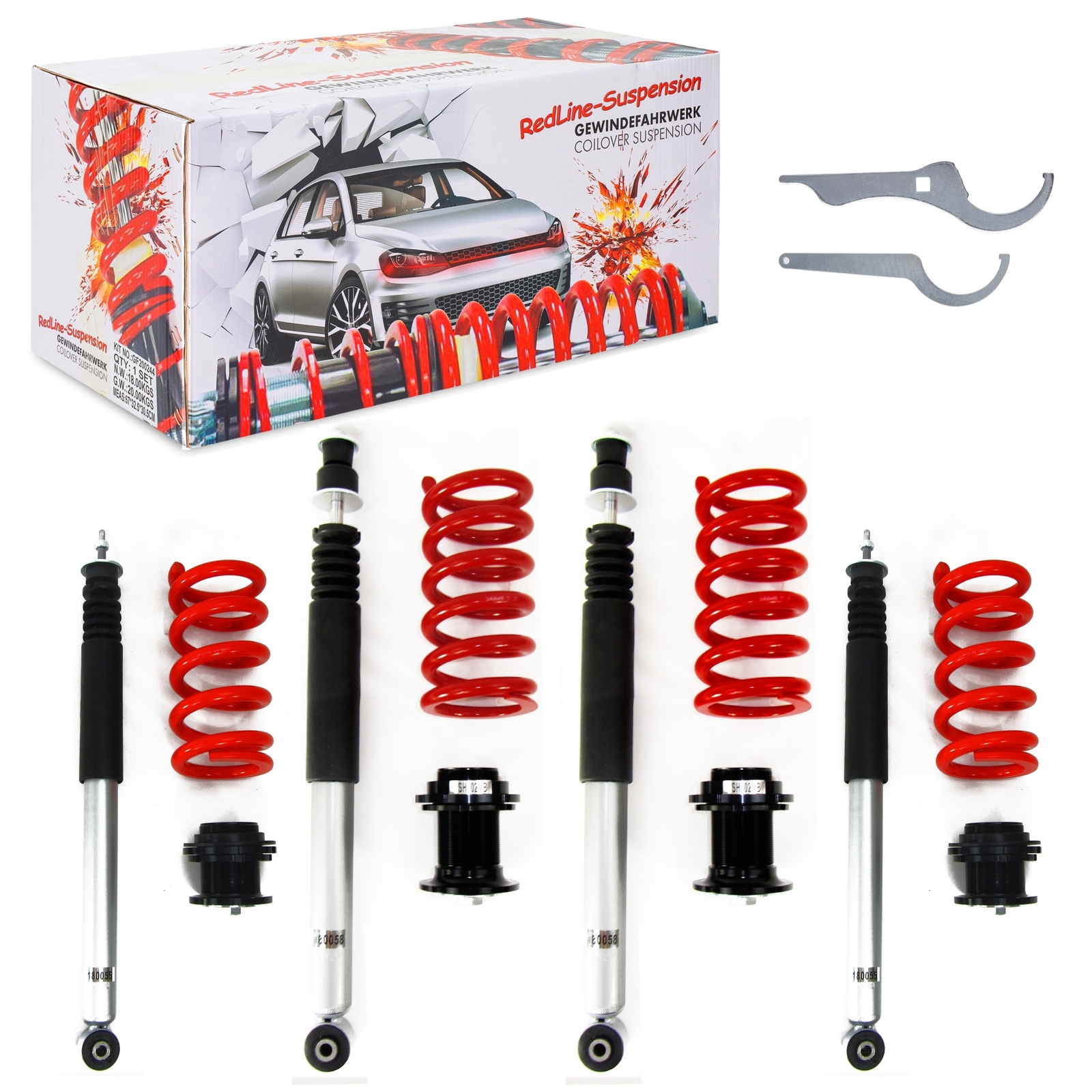 JOM Adjustable Coilover Suspension Lowering Kit For Mercedes Benz W208 ...