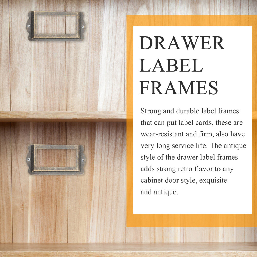 24pcs Cabinet Shelves Lable Frame Retro Label Frames Vintage Label ...