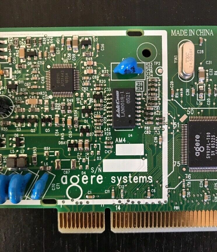 Agere Systems 56K V.92 DATA MODEM PCI CARD D-1156I P/N:5187-5216 | eBay