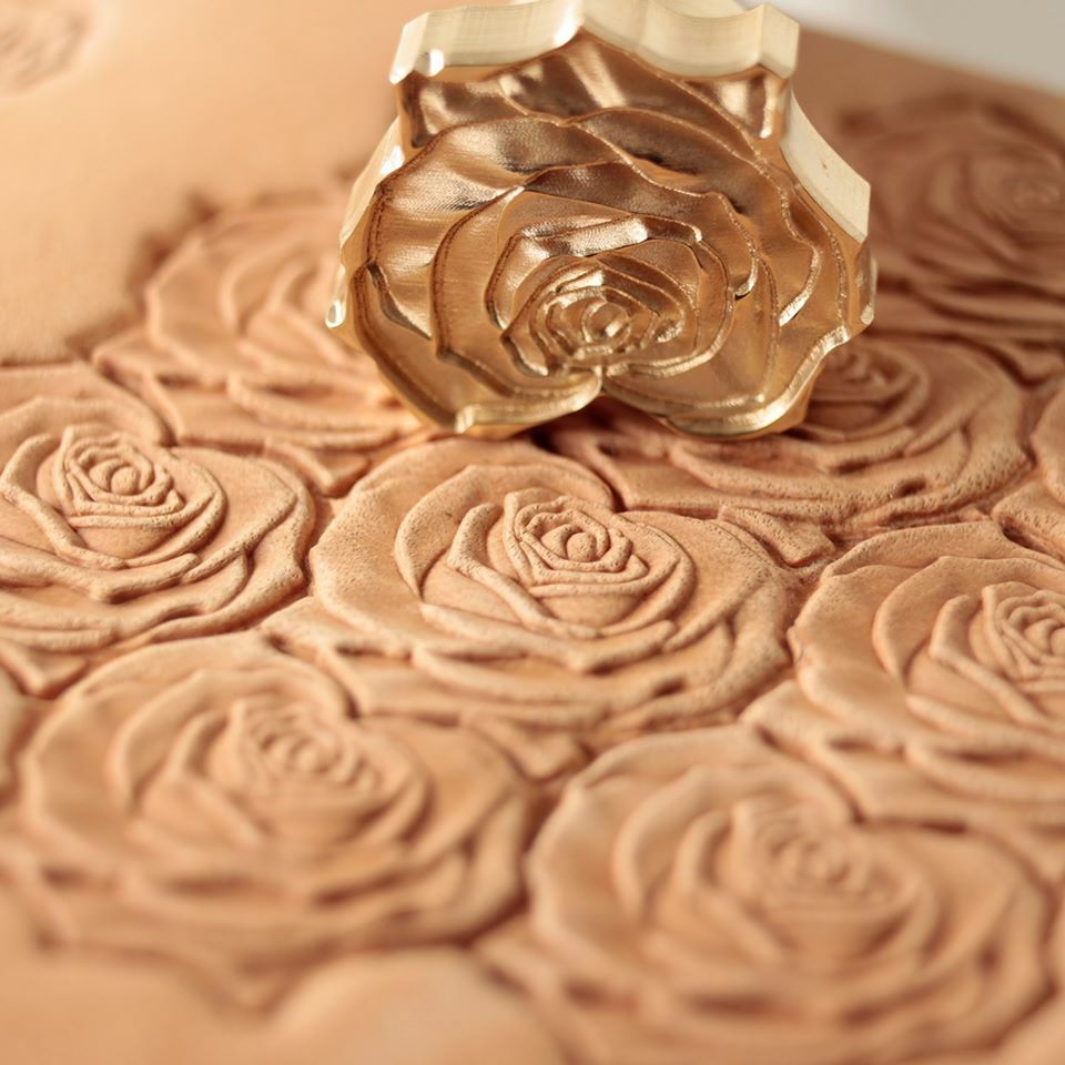 Rose Leather Stamp Tools Stamps Stamping Carving Brass Tool Crafting ...