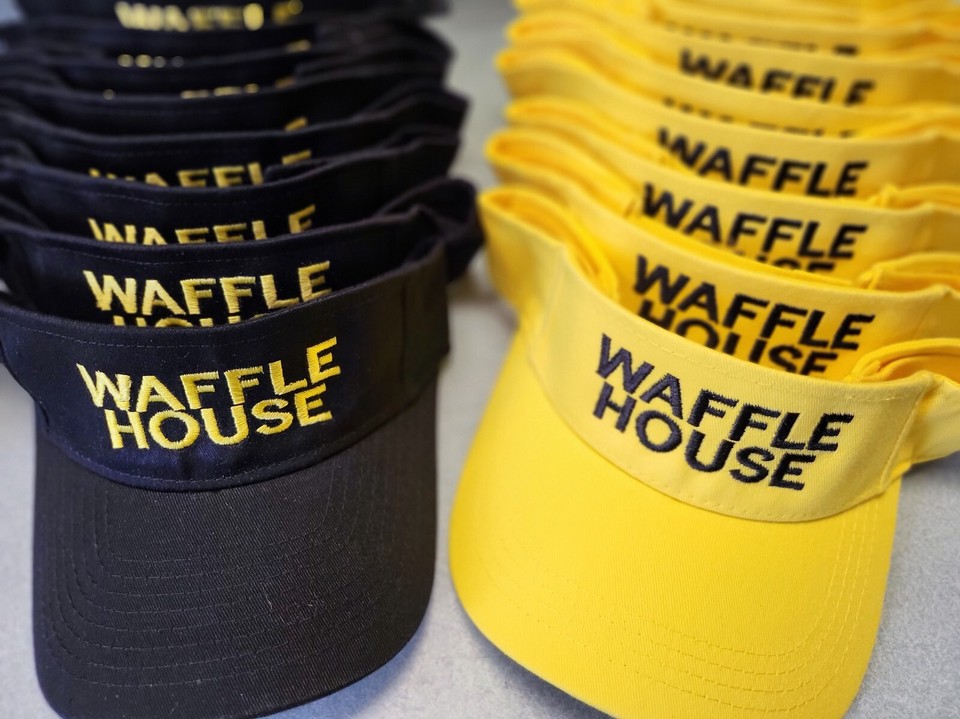 Custom embroidered sun visor cap, personalized embroidered visor hat ...