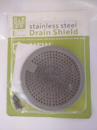 Package of 2 - 4-1/2" Stainless Steel Drain Shield, Shower Drain Screen ...