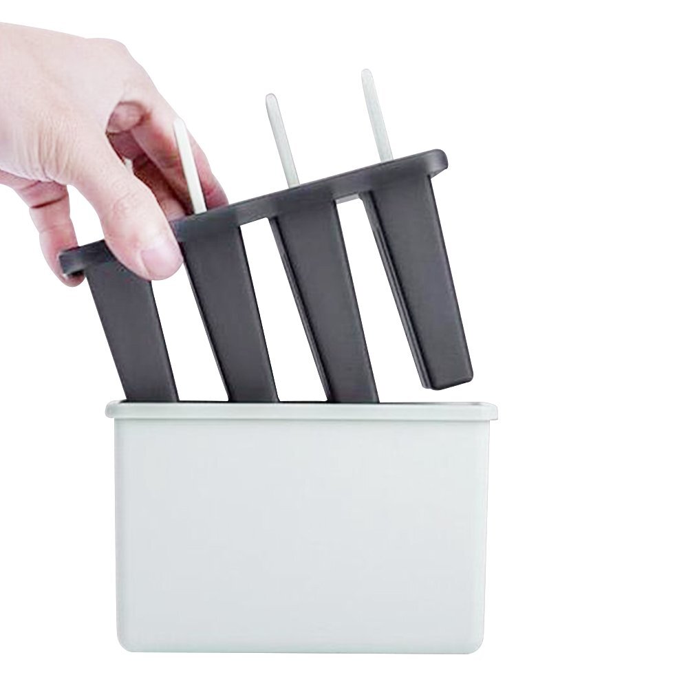 4Cells Ice Cream Mold Icy Pole Jelly Mould Frozen Molds Maker Pop ...