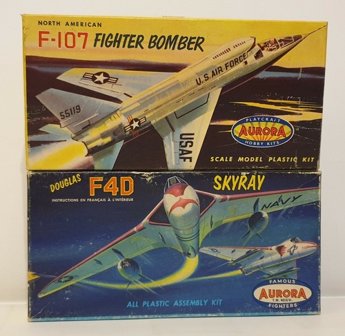 AVIATION : DOUGLAS F4D SKYRAY, F-107 FIGHTER BOMBER AURORA MODEL KITS ...